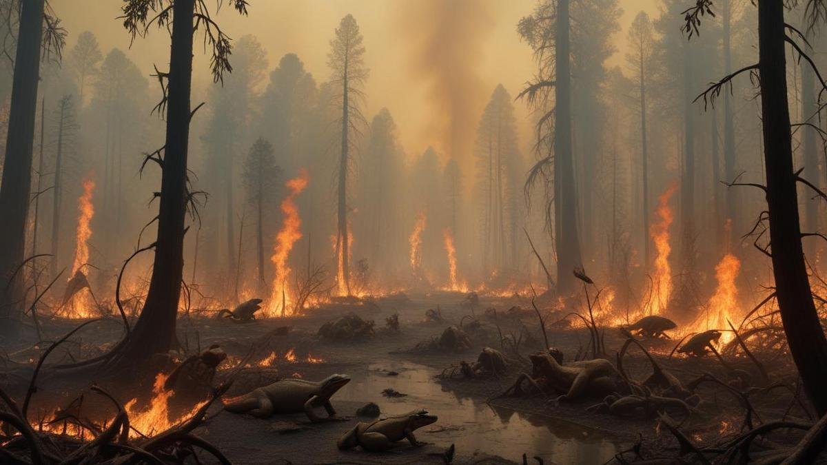 Como as queimadas florestais afetam os habitats de anfíbios e répteis ...